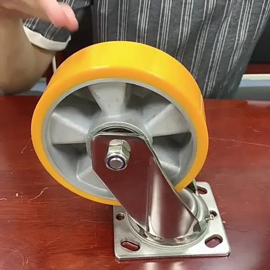 Wbd Popular 4 5 6 Inch Stainless Steel Aluminium Core PU Heavy Duty ...